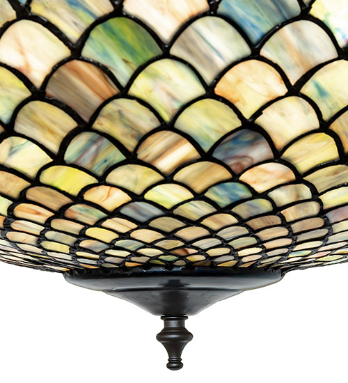 24"W Tiffany Fishscale Inverted Semi-Flushmount-Upscale Lighting ...