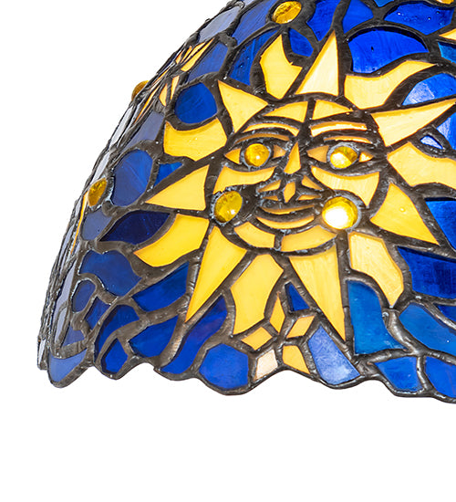 8"W Sun, Moon & Stars Wall Sconce-Unique Sconce! – Smashing Stained ...