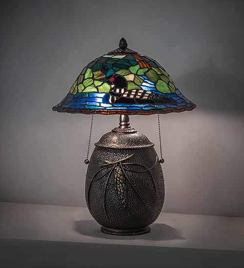 18"H Loon Table Lamp-You Will Love! – Smashing Stained Glass & Lighting