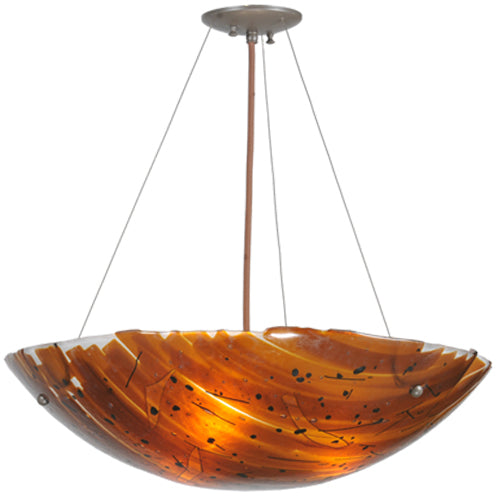 24"W Torta Fused Glass Contemporary Inverted Pendant-Add to Your Decor ...