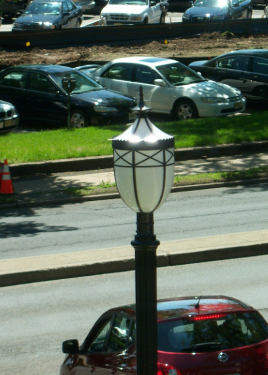 14"W Borough Hall Victorian Post Mount-Ships Free-Light Up Landscape ...