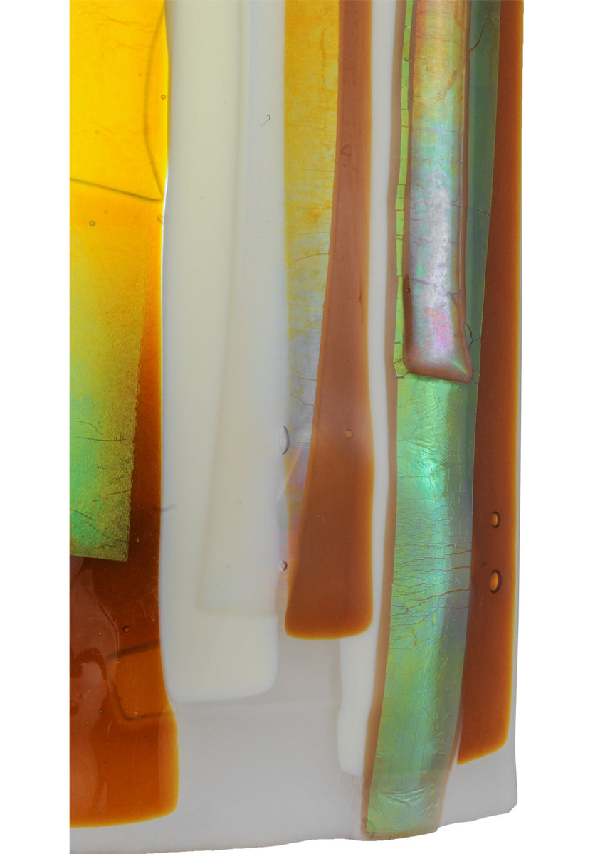 9"W Metro Fusion Marina Dimmable LED Fused Glass Wall Sconce-Shop Now ...