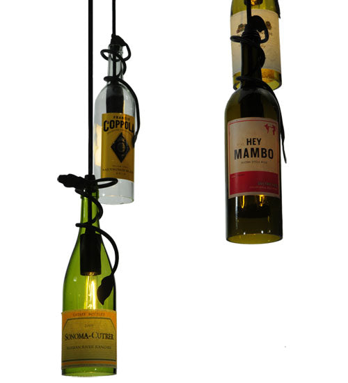 30"W Tuscan Vineyard Personalized 7 Wine Bottle Cascading Pendant ...