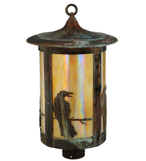 12"W Fulton Crow Wildlife Post Mount-Make Your Outdoor Landscape Great ...