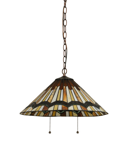 18"W Prairie Delta Southwest Stained Glass Pendant-Light Up Your Decor ...