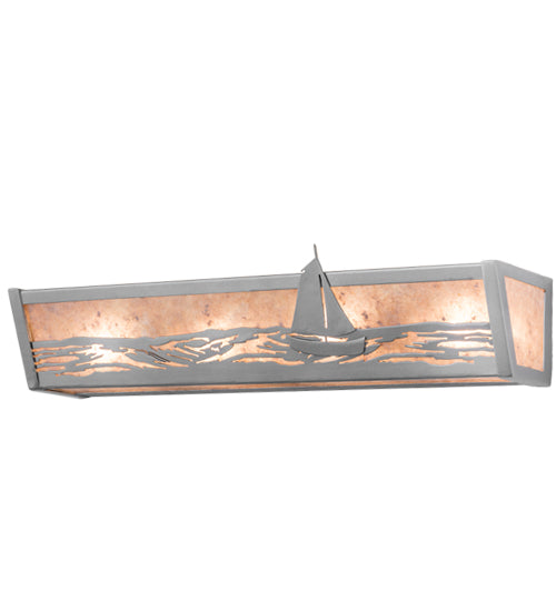 24"W Coastal Sail Boat Vanity Light-Light Up Your Coastal Vanity ...