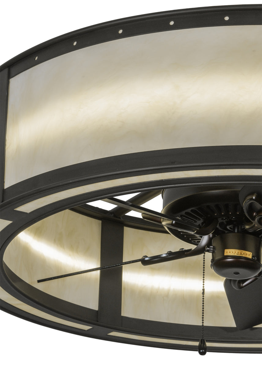 36.5"W Smythe Craftsman Acrylic LED Chandel-Air Fan-Shop Now ...