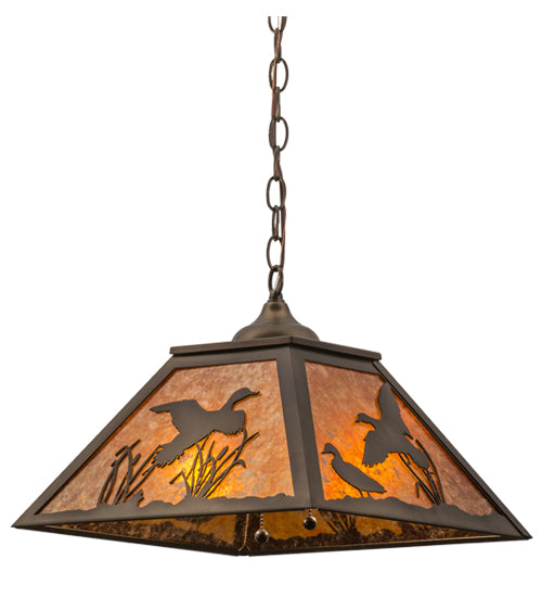 16"Sq Ducks Wildlife Pendant-Ships Free-Complement Your Lodge Decor ...