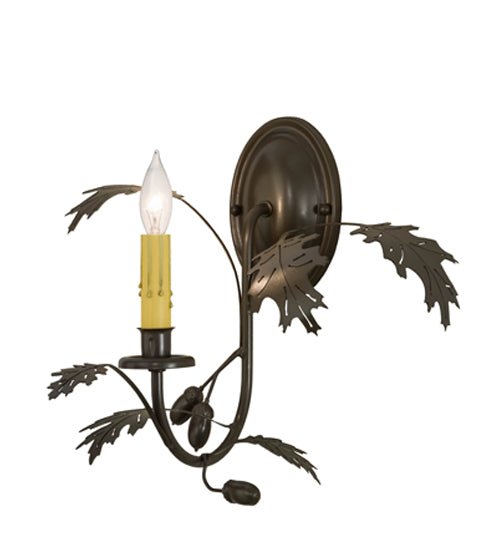 11"W Oak Leaf & Acorn Wall Sconce-Sconce For Style & Function ...