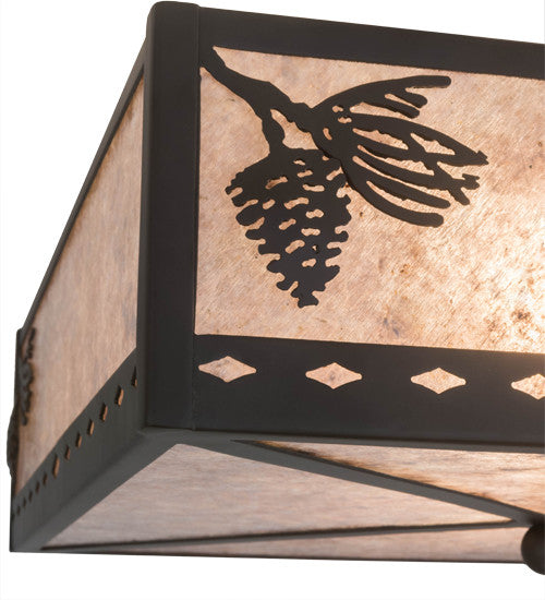 18"Sq Diamond Craftsman Balsam Pine Flushmount-Perfect Centerpiece ...