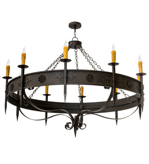 66"W Calandra 10 Lt Gothic Rustic Lodge Chandelier-Grand Statement ...