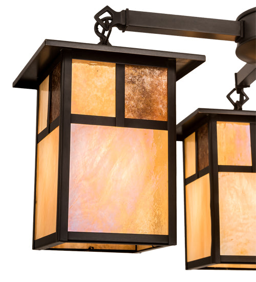25"W Hyde Park "T" Mission 4 Lt Chandelier-Perfect Mission Centerpiece ...