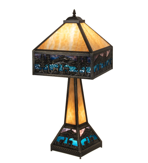 29"H Deer Lodge Lighted Base Table Lamp-Make A Rustic Style Statement ...