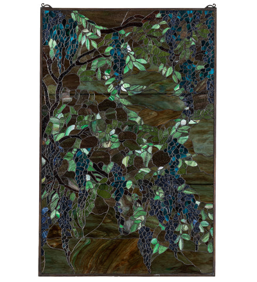 32"W X 48"H Tiffany Wisteria & Snowball Window-Stunning Focal Point ...