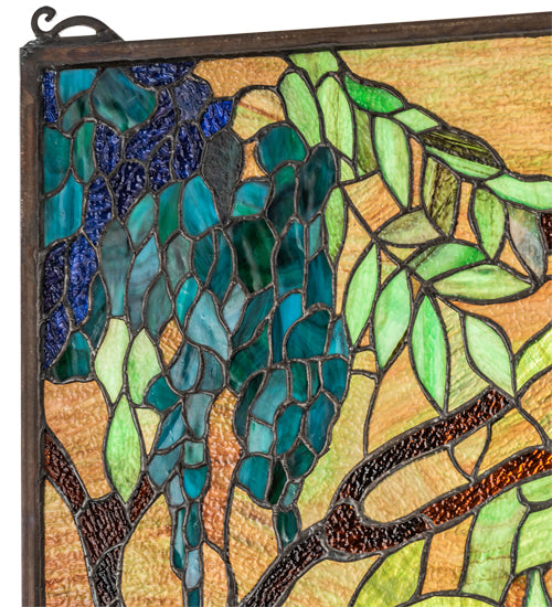 32"W X 48"H Tiffany Wisteria & Snowball Window-Stunning Focal Point ...