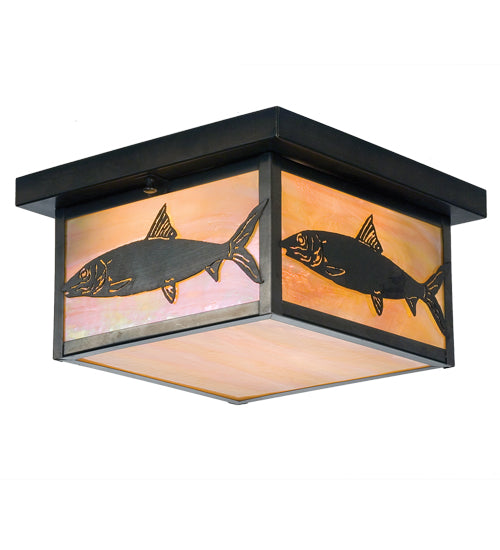 12"Sq Bonefish Flushmount-Let Your Rustic Lodge Style Shine-Shop Now ...