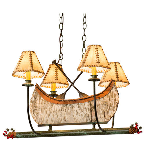 30"L Nautical Canoe 4 Lt Chandelier-Complement Your Home Or Business ...