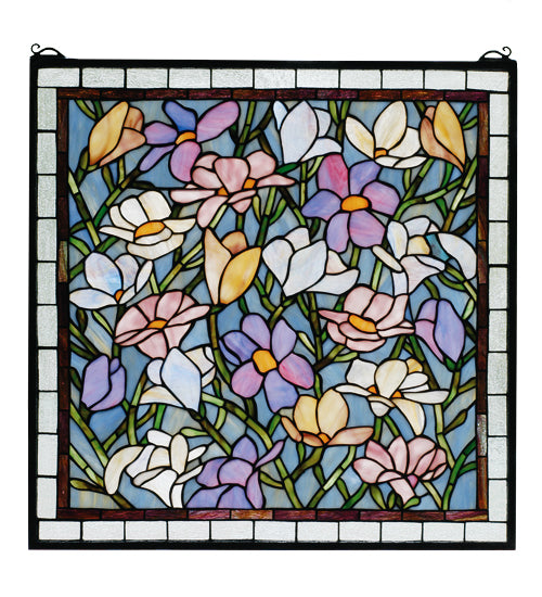 22"W X 22"H Sugar Magnolia Stained Glass Window-Ships Free-Shop Now ...